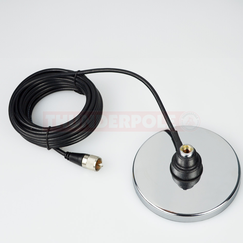 Thunderpole HD Mag Mount - 5" Chrome | PL259 Plug | THUNDERPOLE
