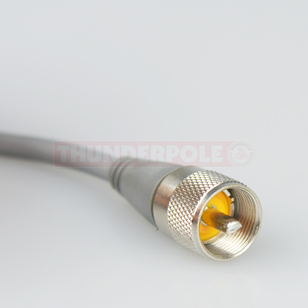 Thunderpole PL259 Mini 8 Grey Patch Lead | THUNDERPOLE