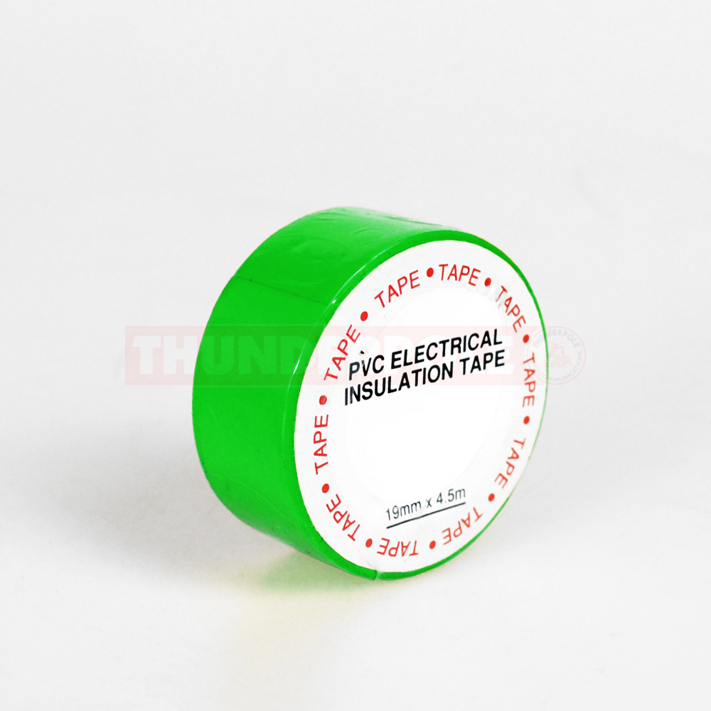 Insulation Tape | PVC Electrical | 19mm x 4.5m | Green | THUNDERPOLE